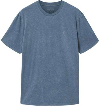 AllSaints Saka - T-shirt ras de cou &agrave; manches courtes - Bleu ondul&eacute;