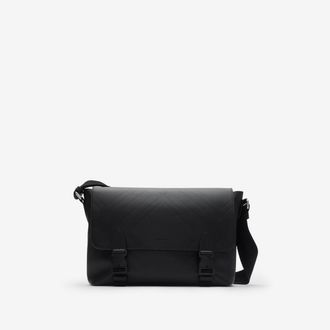 Burberry Sac Messenger Check embossé à boucles