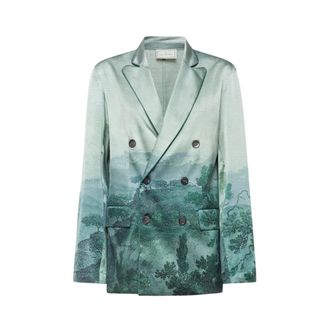 Pierre-Louis Mascia Femme, Vestes, Vert, Taille: 36 FR Adastrgum Veste Crois&eacute;e