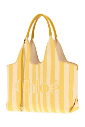 Chlo&eacute; Striped Canvas Tote Bag
