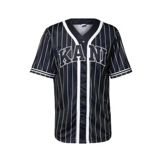 Karl Kani Casual Baseball Shirt mit Serif Logo - - Tops - Herren - Schwarzk - L