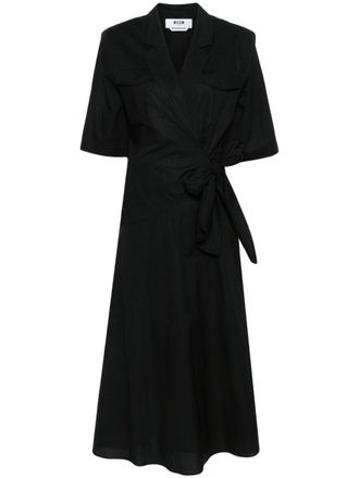 Msgm robe mi-longue à design portefeuille - Noir