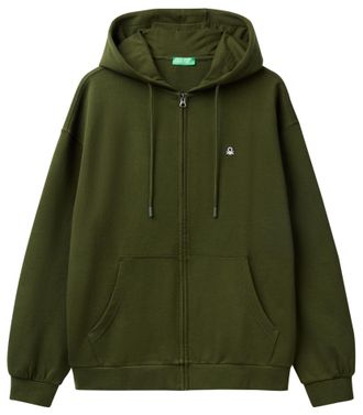 Benetton Jacke C/CAPP M/L 342ZU500P Sweatshirt mit Kapuze, Grün, L, Herren, grün, L