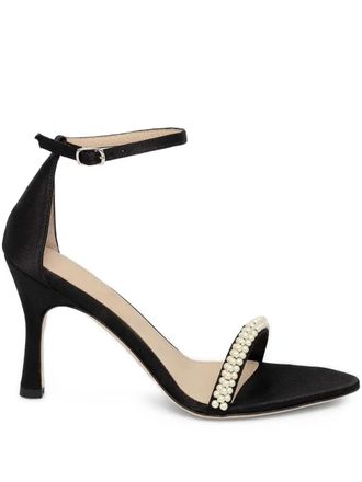 Custommade sandales Alma 90 mm à perles - Noir