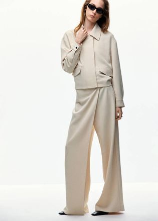 Mango Veste bomber poches &eacute;cru - Femme - XXS - MANGO