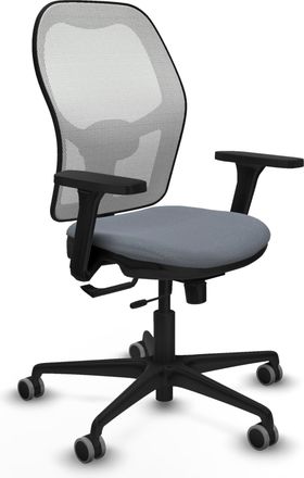 Piqueras y Crespo B&uuml;rostuhl, Grau und Wei&szlig;, mit 3D-Armlehnen, h&ouml;henverstellbare Lendenwirbelst&uuml;tze, ausgestattet mit Syncro/Traslack und Schaumstoff, Wei&szlig;/Grau