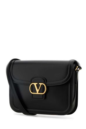 Valentino Garavani Mens Black Leather 9to5 Shoulder Bag Nero Calf - Bos Taurus Borse A Tracolla