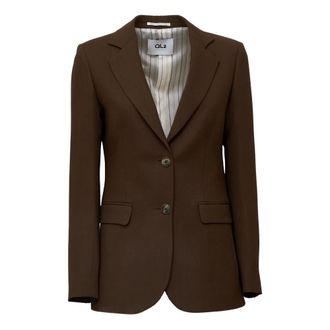 Ql2 Quelledue QL2 Quelledue, Femme, Vestes, Brun, Taille: 36 FR Blazer &agrave; un bouton