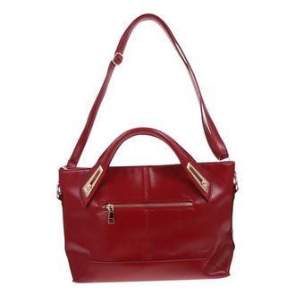Garneck Sac Bandoulière Femme Cuir Véritable Ciré Vintage et Élégant Sac à Main Capacité Spacieuse Confortable pour Travail et Sorties Couleur Rouge Vin