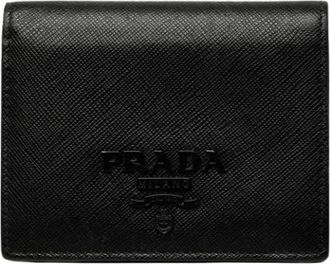 Prada Portefeuille Saffiano Pre-owned - Femme - Pre-owned - Noir - Taille: ONE Size
