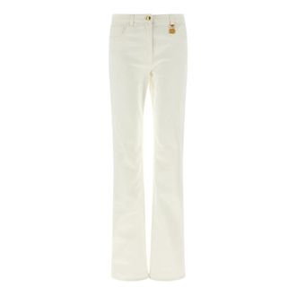 Elisabetta Franchi Skinny Jeans mit Schmuck-Vorh&auml;ngeschloss - - Jeans - Damen - Wei&szlig; - W30