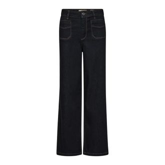 Mos Mosh MOS Mosh, Femme, Jeans, Bleu, Taille: W31 Jean taille haute &agrave; jambes larges avec poches
