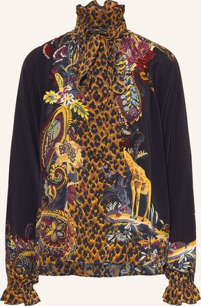 Etro Etro Seidenbluse Mit Abnehmbarer Schluppe Und R&uuml;schen schwarz