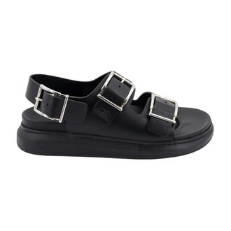 Alexander McQueen Schwarze Sandalen mit Verstellbaren Schnallen - - Shoes - Herren - Schwarzk - 40 EU