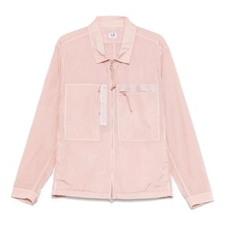 C.P. Company C.p. Company - Chrome-R Full Zip Overshirt - Homme - Vestes - Rose - Taille: XL