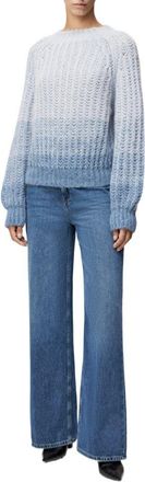 Drykorn Strickpullover blau,Casual,Alpaka,Strukturiert,Rundhals,Lang,Relaxed Fit