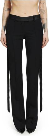 The Attico Femme, Pantalons, Noir, Taille: 32 FR Wool Gabardine Long Pant
