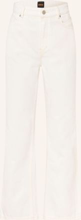 HUGO BOSS Cropped Jeans Ada Straight Fit weiss