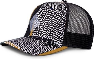 Djinns Summerpattern (Black/White/Khaki) - Trucker Cap Meshcap Hat Kappe M&uuml;tze Caps