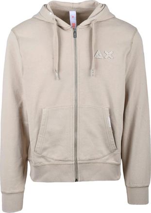 Sun 68 Homme, Sweatshirts et sweats &agrave; capuche, Beige, Taille: M Felpa zip