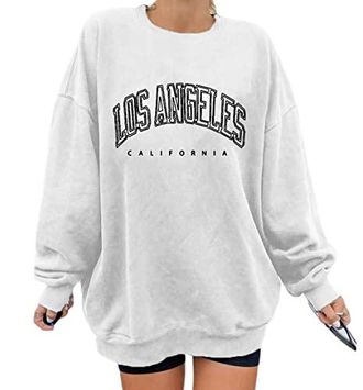 Minetom Pull Femme T-Shirts décontractés à Manches Longues et col Rond sans Capuche Sport Sweatshirt Imprimé Pullover Casual Top Haut Sweater Ample Confortabl