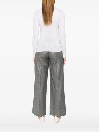 PESERICO Womens Ribbed Collared Top Aw25 W
