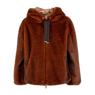Herno Bomberjacke aus weichem Webpelz - - Jackets - Damen - Braun - M
