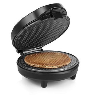 Tristar Eiswaffelbereiter Waffeleisen - 700 Watt, 20cm &Oslash;, Sicherheitsverschluss, kaltbleibende Griffe, WF-1170, schwarz