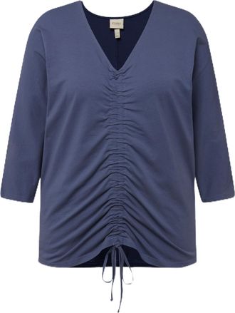 Ulla Popken Damen with bat sleevew and Drawstring T-Shirt, Tintenblau, 46-48