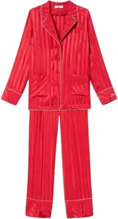 Twinset Femme, V&ecirc;tements de nuit et de d&eacute;tente, Rouge, Taille: 42 FR Pyjama en satin jacquard