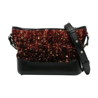 Chanel Pre-owned Petit Sac Bandouli&egrave;re Gabrielle &agrave; Sequins - Femme - Pre-owned - Brun - Taille: ONE Size