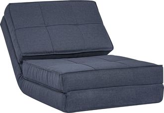 HOMCOM Bodensofa klappbar Schlafsessel Bodenstuhl 5-stuhfig verstellbar Klappsessel Schlafsofa Sofabett Einzelsofa Blau 61 x 73 x 58 cm