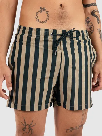 Urban Classics Striped Seersucker Swim Boardshorts unionbeige