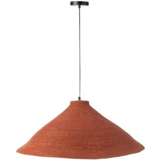 Paris Prix Lampe Suspension en Jonc de Mer Angelique 82cm Terracotta