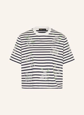 Maje T-Shirt Mit Schmucksteinen blau