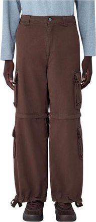 ERL Erl, Homme, Pantalons, Brun, Taille: S Pantalon Cargo Transformable