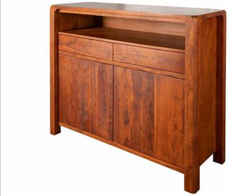 Massivmoebel24 Sideboard Akazie 120x45x100 honig lackiert BUENO 3005
