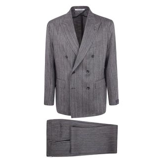Tagliatore Double Breasted Suits - Homme - Costumes - Brun - Taille: M