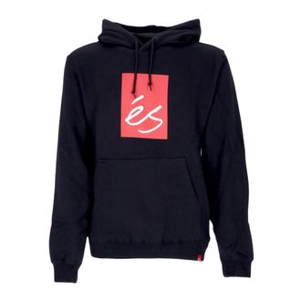 eS Schwarzer Fleece Hoodie mit K&auml;ngurutasche - - Sweatshirts & Hoodies - Herren - Schwarzk - L