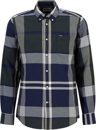 Barbour Baumwollhemd mit Struktur und Tartan-Muster, Tailored Fit in