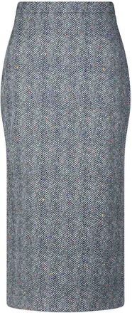 Givenchy Midi-Bleistiftrock mit Fischgrätenmuster