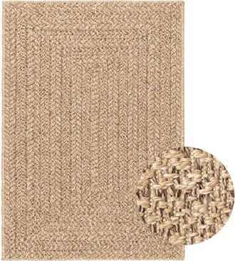 vidaXL Teppich 160x230 cm Jute-Optik Innen und Au&szlig;en - Vidaxl