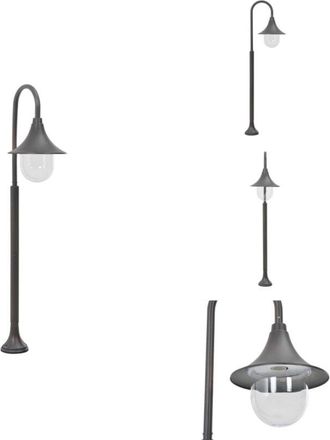 vidaXL Garten-Pollerleuchte E27 120 cm Aluminium Bronzefarben - Gartenlaterne - led Laterne - Au&szlig;enstehleuchte - Au&szlig;enlicht - Balkonleuchte