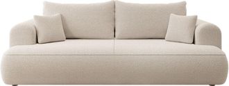 Selsey Selsey - Ovo Dreisitzer-Schlafsofa mit Stauraum aus beigem Boucl&eacute;