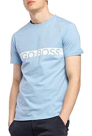 BOSS T- Shirt RN, Bleu (Light/Pastel Blue 454), Large Homme