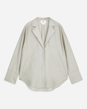 Arket Eleganter Blazer Im Hemden-Stil -Beige