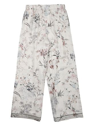 Dior Printed Silk Trousers - White