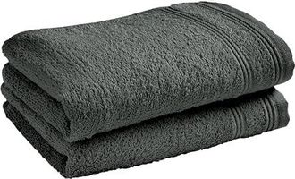 Univers D&eacute;cor Lot De 2 Serviettes invit&eacute; &eacute;ponge Spa 30 x 50 cm / 400 GR/m&sup2; (Ardoise)