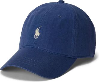 Polo Ralph Lauren Homme, Accessoires, Bleu, Taille: ONE Size Casquette de baseball en lin
