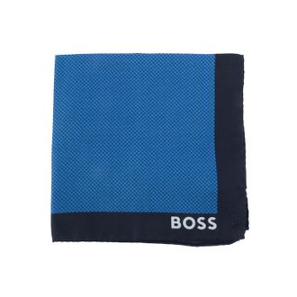 HUGO BOSS Logo-Einstecktuch für Herren (Blau)
